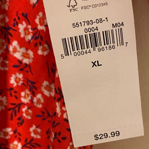 Old Navy | Dresses | Nwt Xl Old Navy Red Floral Dress | Poshmark